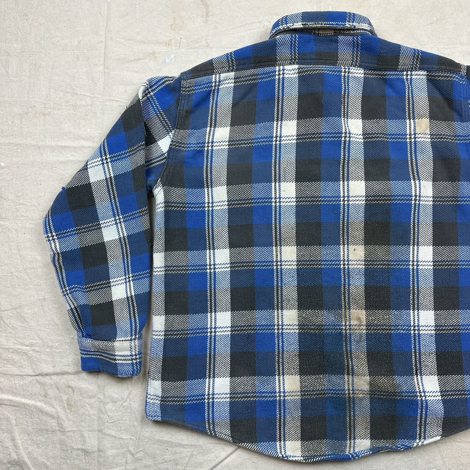 Vintage 50s Penneys Big Mac Cotton Flannel Shirt Men’s Large Plaid ...