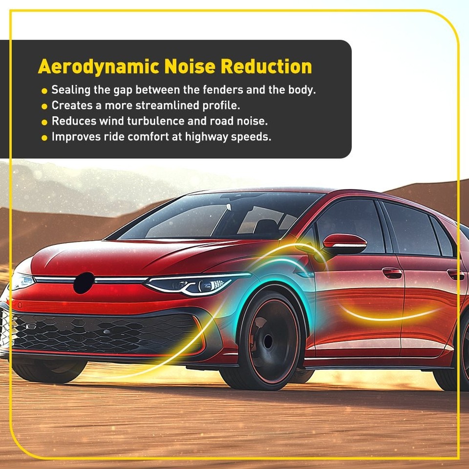 1x 1.5m Car Truck Wheel Arch Wells Fender Flare Edge Trim Rubber Seal ...