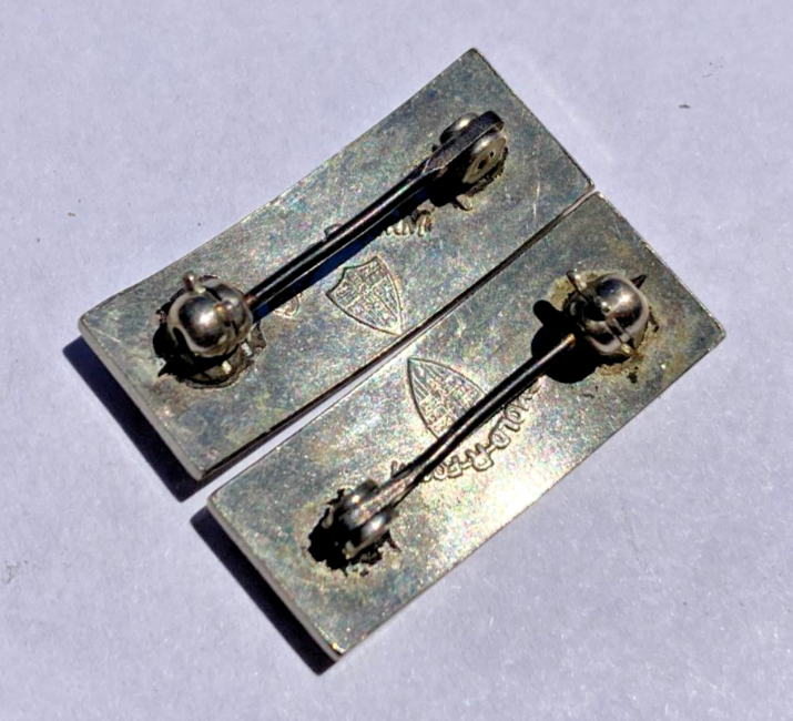 WW2 US Army 1st Lt. Lieutenant Bars Rank Insignia Set Full Size | eBay