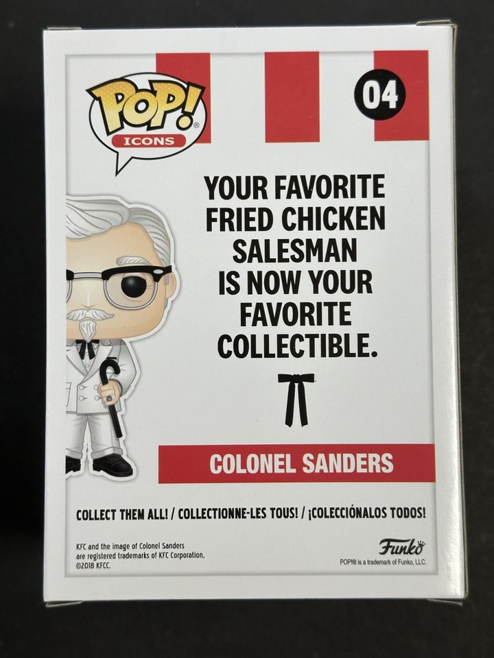 Colonel Sanders KFC Funko Pop Icons Limited Edition #04 | eBay