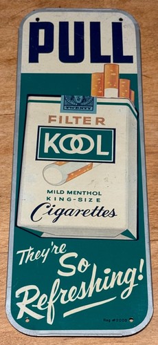 Kool Cigarette Sign 3x9 1/2 | eBay