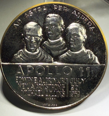 NASA Apollo 11 First on the Moon 1969 Lombardo Mint Medal (TC-512852 ...