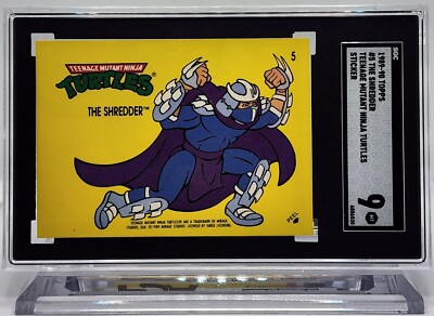 THE SHREDDER 1989-90 Topps TMNT Stickers #5 SGC 9 MINT | eBay