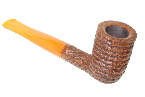 MORETTI UNSMOKED RING CARVED BILLIARD SHAPED PIPE W/ SLEEVE - PIPESTUD ...