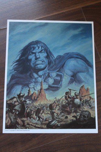 Marvel Conan Earl Norem SQ 35cm Print 1990 Rare Quality Battle Face ...