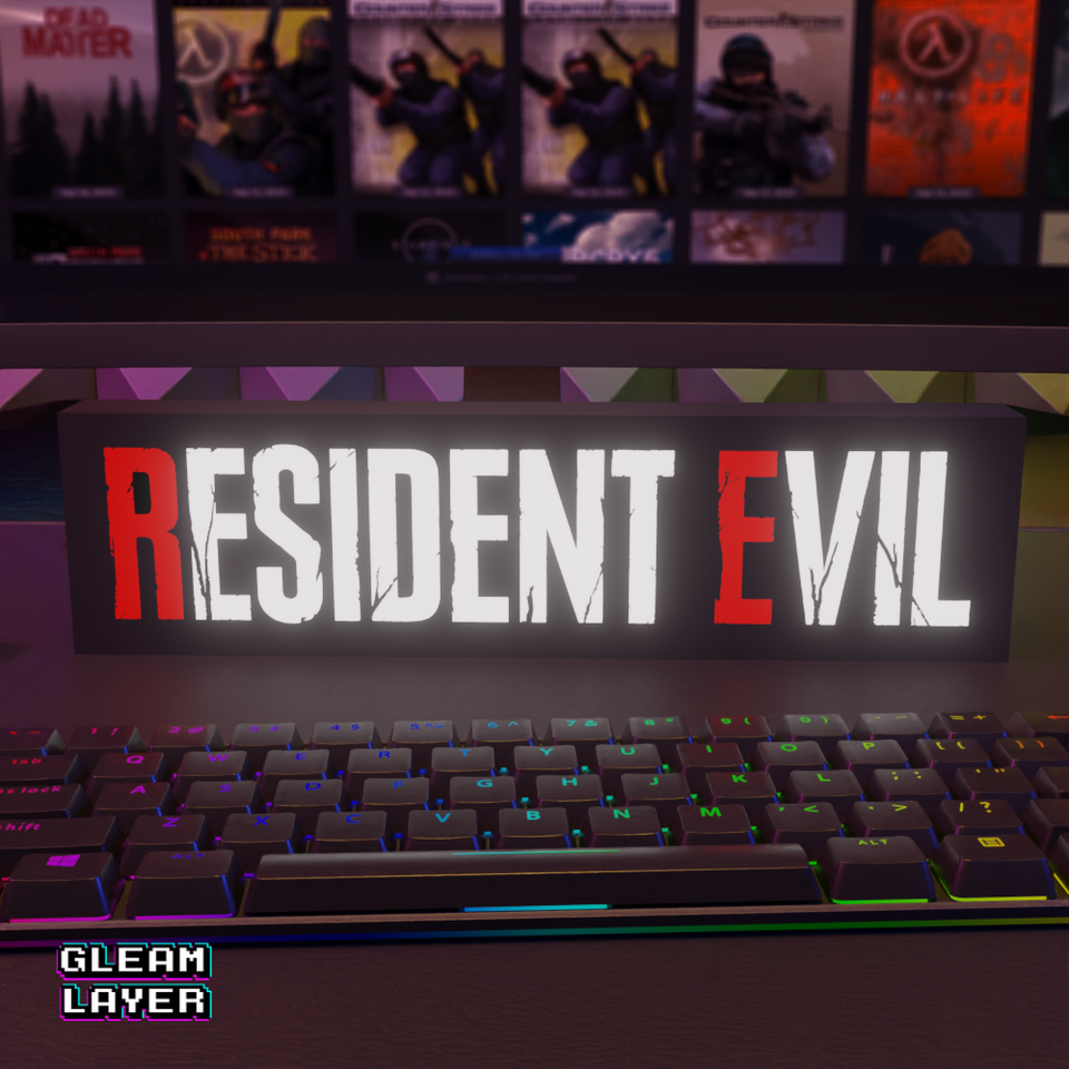 Resident Evil Led Gaming Lightbox RGB Light Sign | eBay
