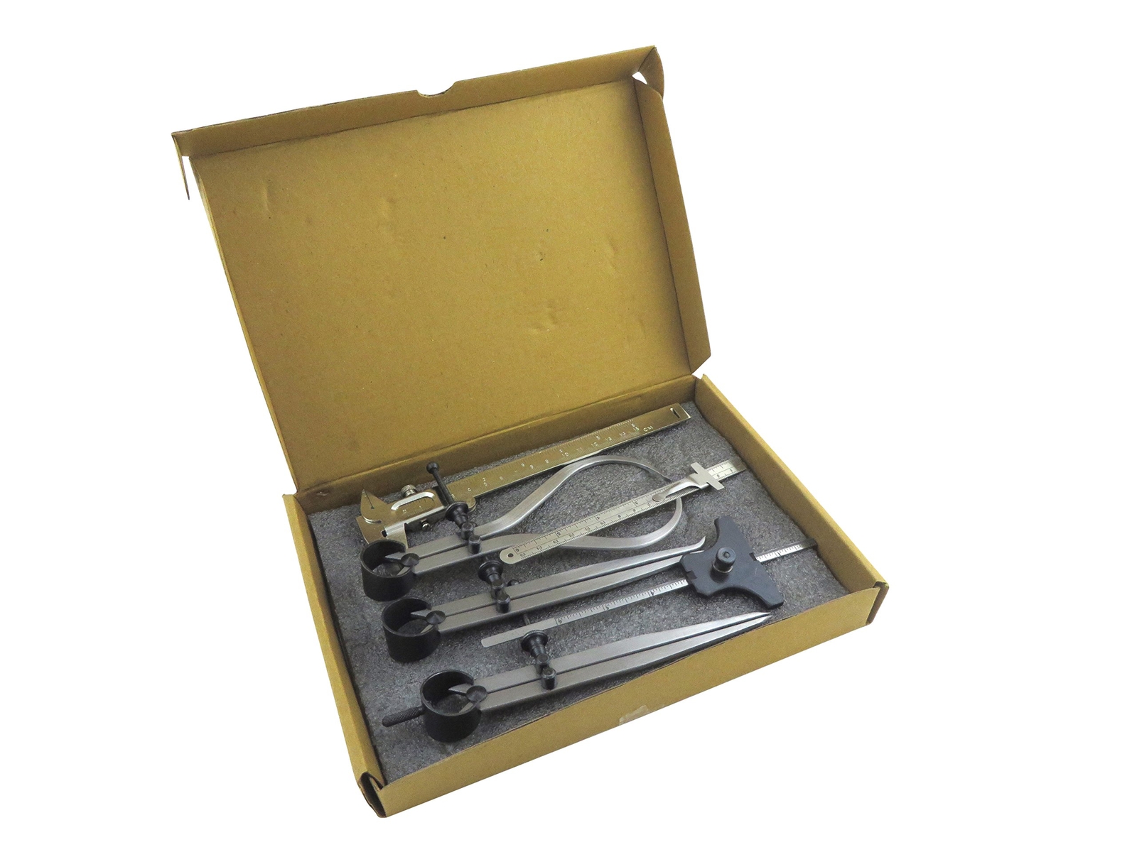 6 Piece Measuring Set/kit With 6" Spring Dividers Inside & Outside ...