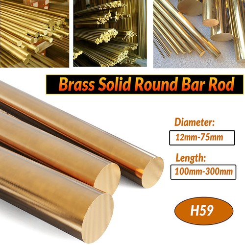 Brass SOLID Round Bar Rod Diameter 12/13/14/16/18/20/22/~75mm Length ...