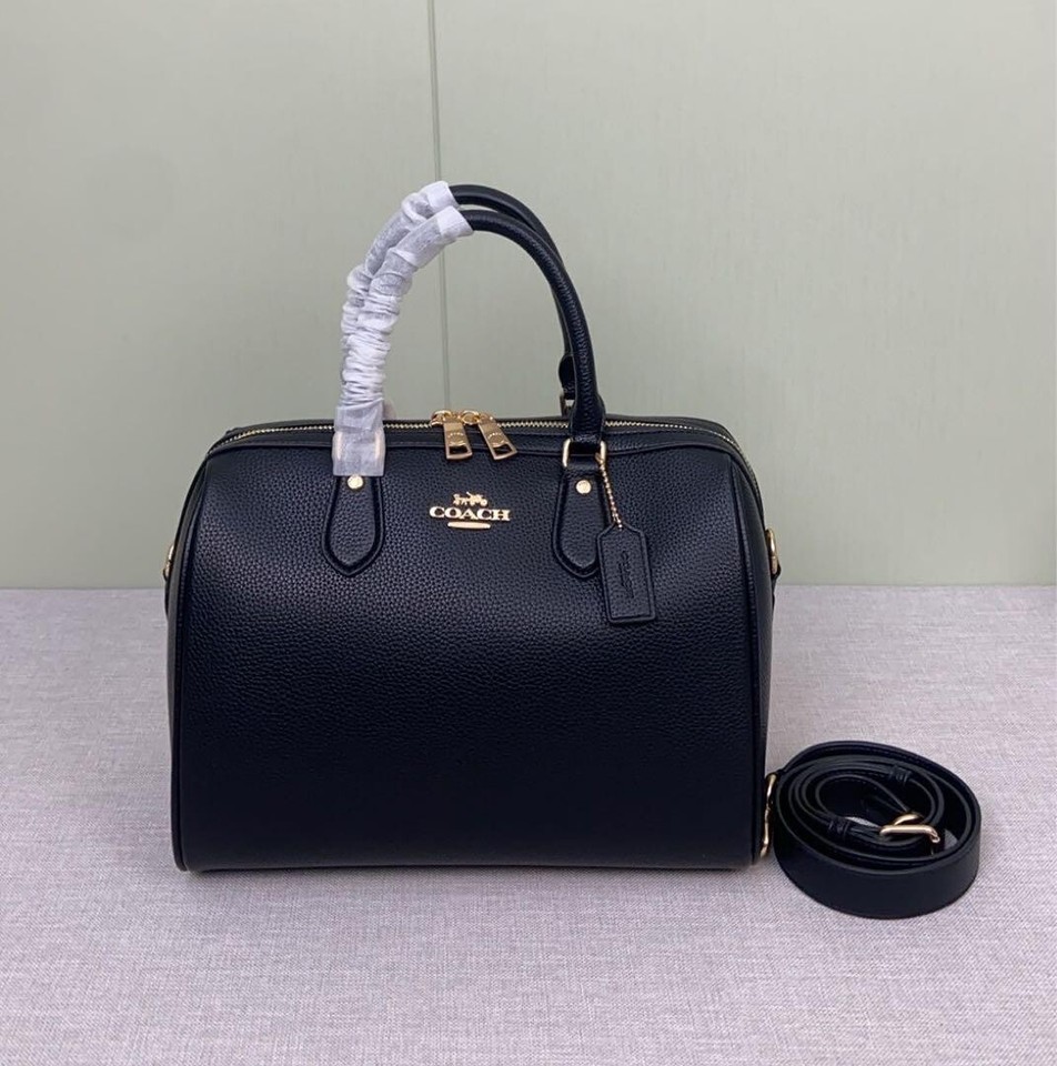 COACH Rowan Large Satchel Bag Black CV960 Outlet NEW | eBay