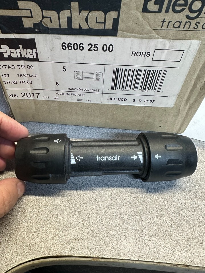 Parker Transair 6606 25 00 Strait Union Pipe Fitting 1"/25mm (LOT OF 5 ...