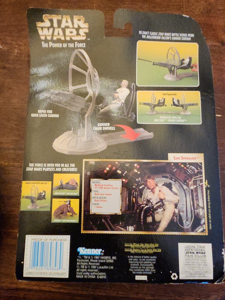 Kenner Star Wars Gunner Station Millennium Falcon with Luke Skywalker ...