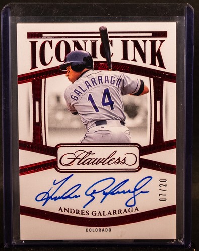 ANDRES GALARRAGA 2024 Panini Flawless Ruby Iconic Ink Auto 7/20 | eBay