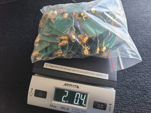 2 lbs Gold Plated RF / SMA Conn with Gold plated board for Scrap gold ...