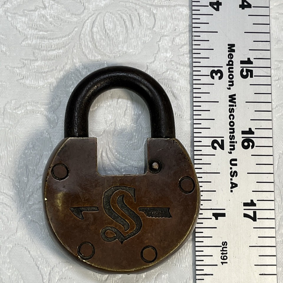 Vintage Slaymaker Padlock Brass No Key | eBay