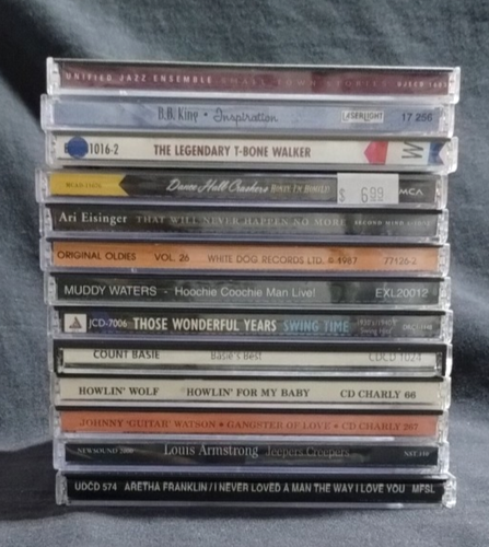 Lot of 14 Old School Jazz & Swing CDs! Louis Armstrong, Aretha Franklin ...