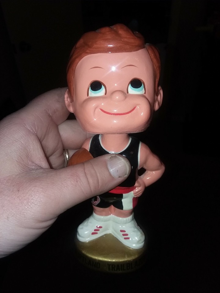 Vtg 1970s Portland Trailblazers NBA Nodder Bobblehead Mascot | eBay