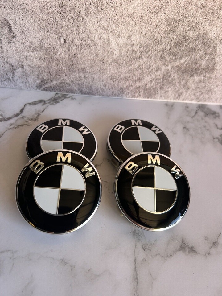 4 X 68mm Black Wheel Center Hub Caps Logo Badge Emblem Rim Hubcaps ...