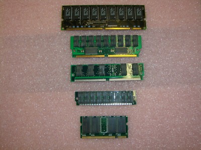 1set of of old memory modules 30/72/144 pins for collection | eBay