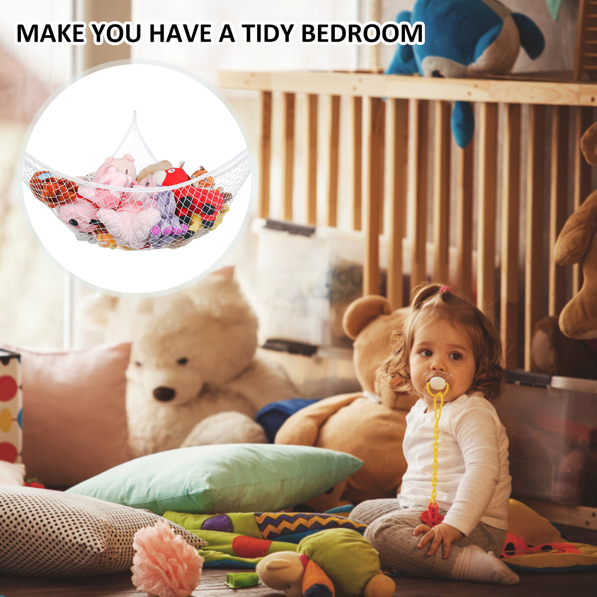 Stuffed Animal Hammock Corner Hanging Plush Toy Net Space Saving ...