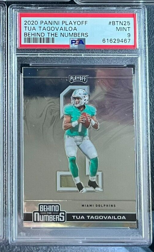 🔥2020 TUA TAGOVAILOA Playoff Behind the Numbers #BTN25 PSA 9 Mint ...