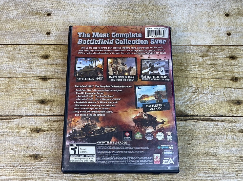 Battlefield 1942 The Complete Collection (PC, 2005) - MISSING DISC 1 ...