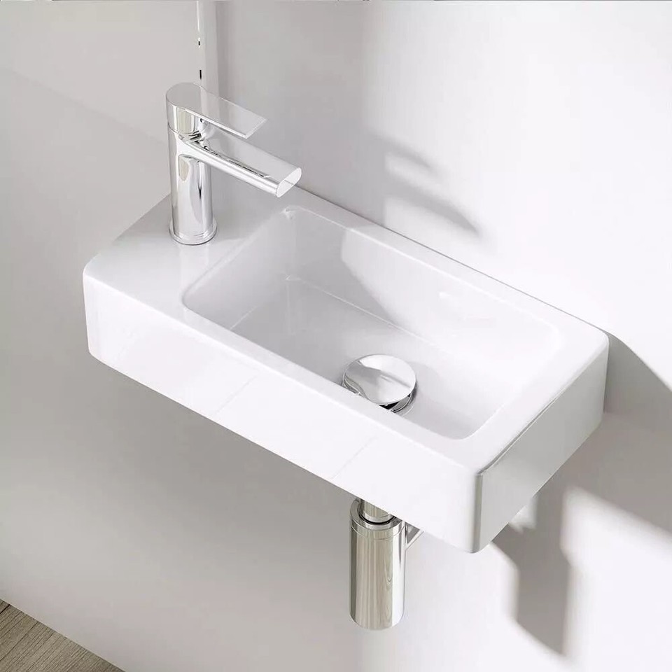 Bathroom Ceramic Basin Counter Top Hand Wash Vanity Sink White Bowl ...