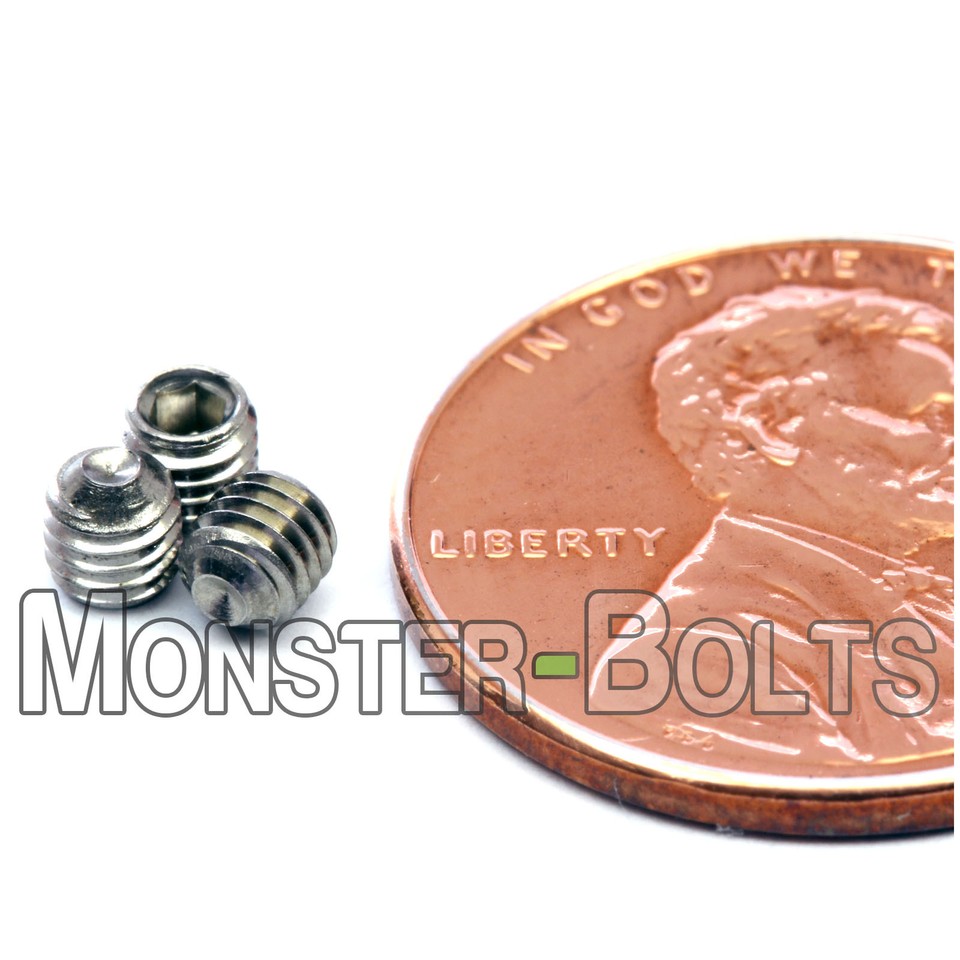 M3 Set Screws w/ Cup Point in Stainless Steel, Hex / Allen key Drive ...