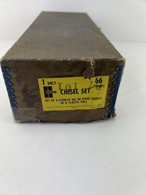 Vintage Stanley Chisel Set Empty Box No.66 For No 60 Chisels- EMPTY BOX ...