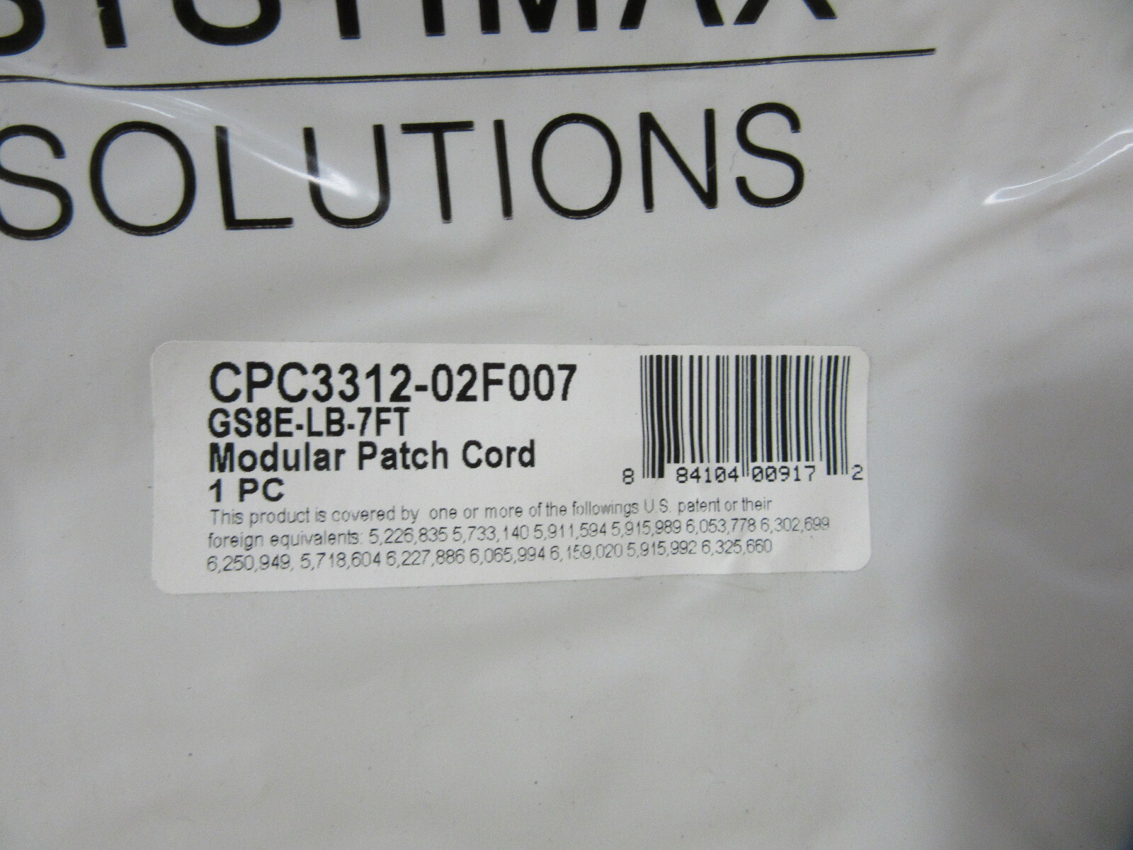 CommScope CPC3312-02F007 Module Patch Cord GS8E-LB-7FT NEW!!! | eBay