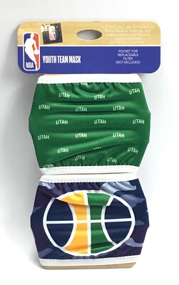 Utah Jazz NBA Basketball / Youth Team Logo Face Covering Mouth Nose ...