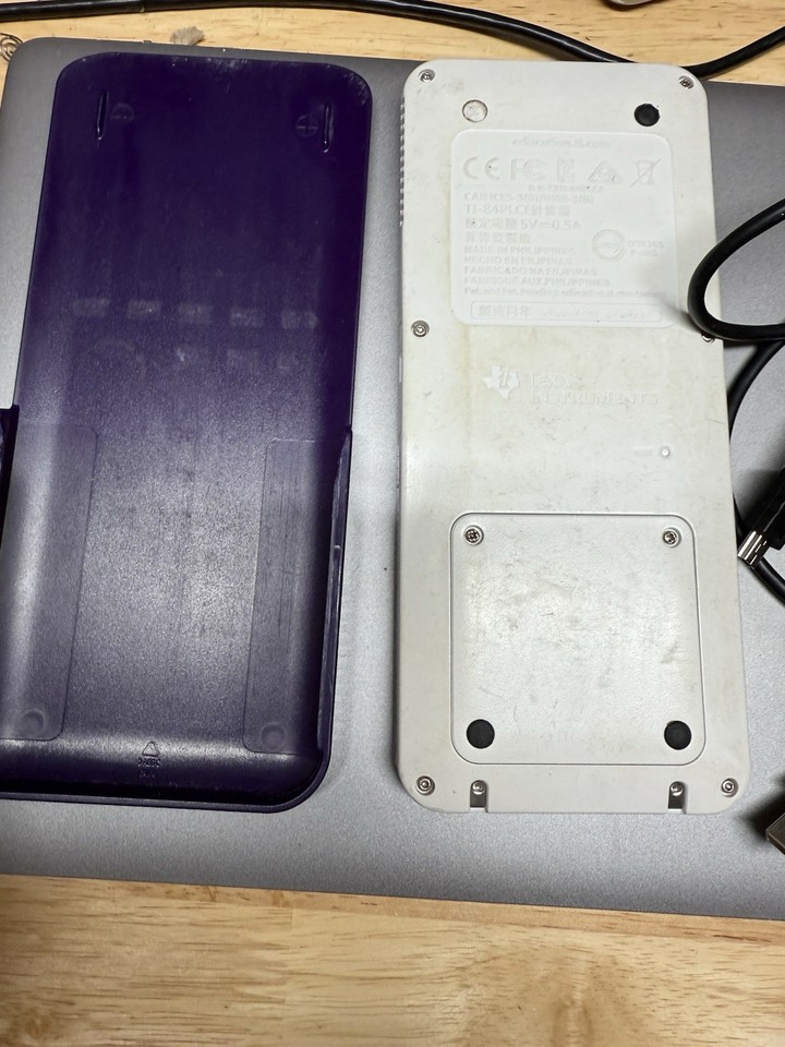 TI-84 Plus CE Python Graphing Calculator Iris/Purple w/ Charging Cable ...