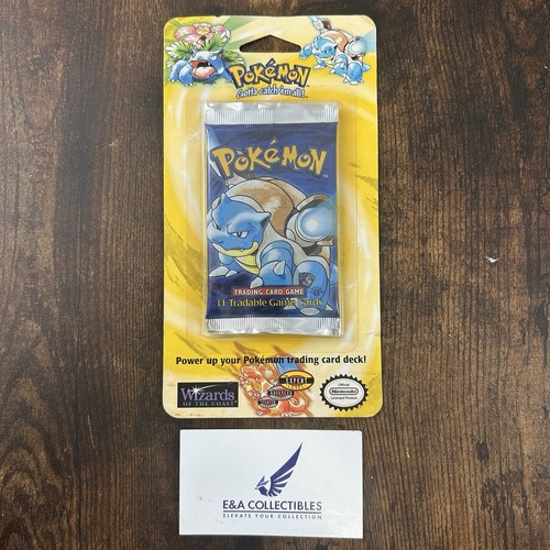1999 Pokemon 1st Edition Base Set Blister Booster Pack Blastoise ...