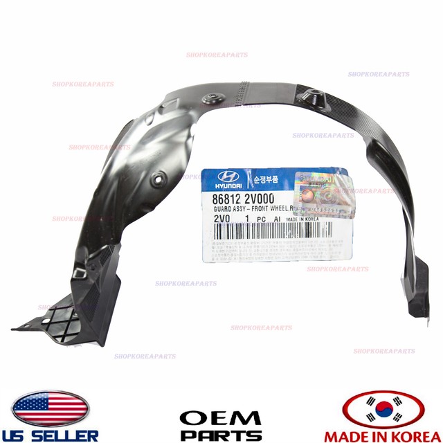 Genuine OEM Hyundai 86812 2v000 Front Wheel RH Guard Assembly Fender ...