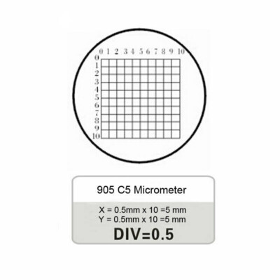 DIV 0.5MM C5 Grid Cell Value Scale Microscope Micrometer | eBay