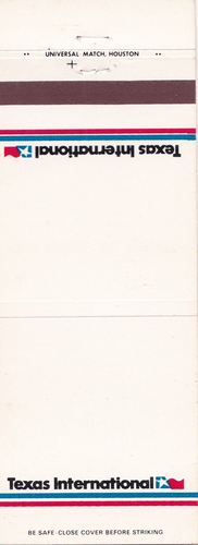 Texas International Airlines Matchbook Cover 1970's | eBay