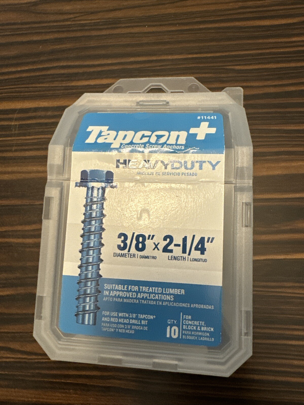 Tapcon 3/8 in. × 2-1/4 in. Hex- Washer-Head Large Diameter Concrete ...