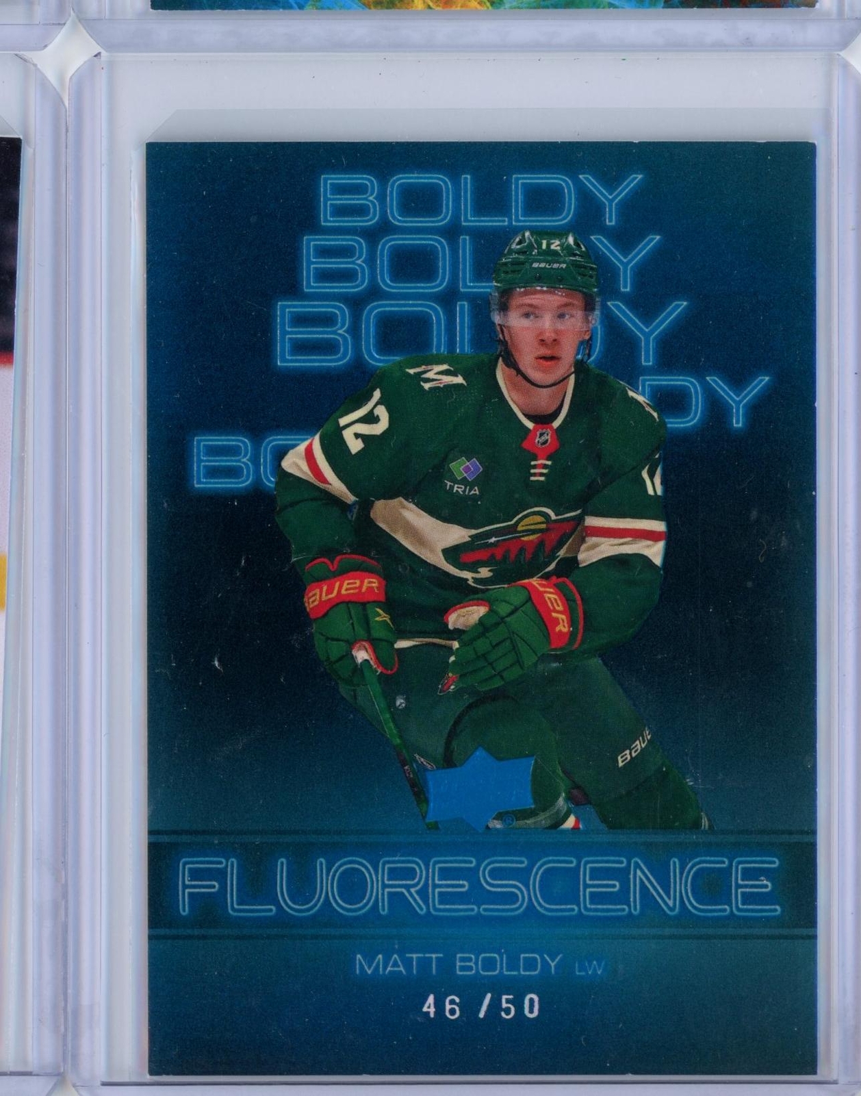 2022-23 Upper Deck Series 2 - Fluorescence Blue #F-26 Matt Boldy /50 ...
