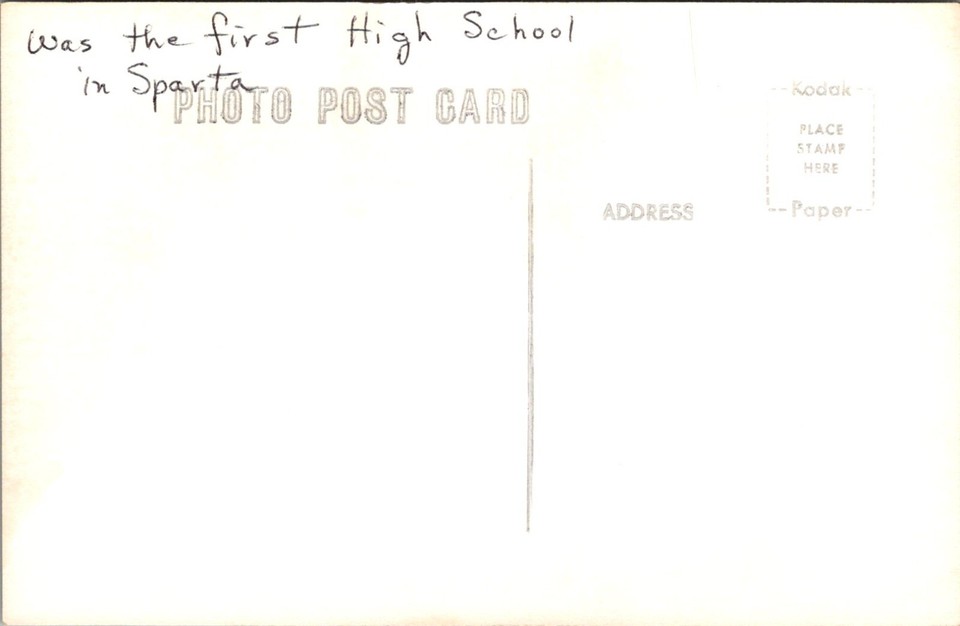 Postcard WI Sparta, Old High School, Burned 1895, LIKELY REPRO, RPPC W3 ...