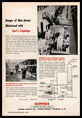 1945 Koppers Company Inc. Pittsburgh PA Fast Self-Aligning Couplings ...