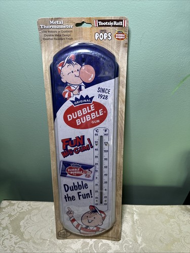 New Double Bubble Gum Metal Tin Thermometer Indoor Outdoor ~ Weather ...