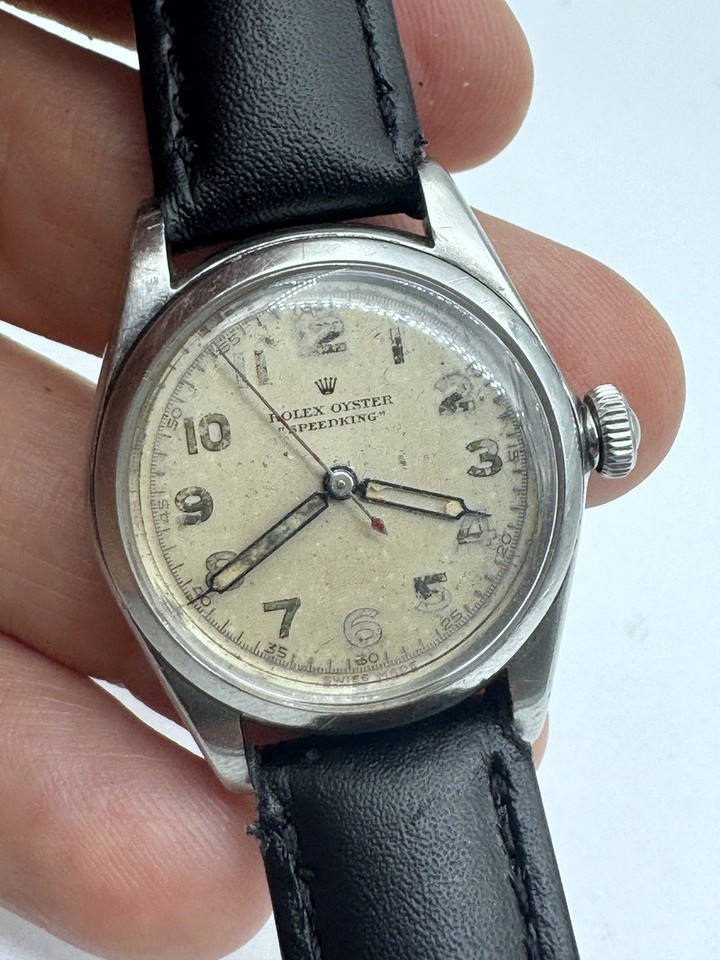 1940s Rolex Oyster SpeedKing Ref. 3121 MILITARY WW2 ORIGINAL DIAL STEEL ...