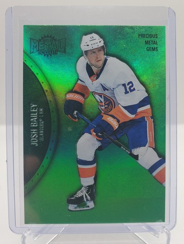 Josh Bailey 2021-22 Metal Universe Precious Metal Gems PMG Green /10 10 ...