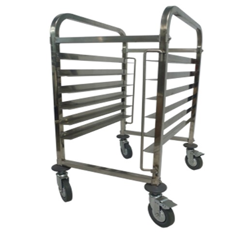 STAINLESS STEEL BAKERY GASTRONORM RACK TROLLEY BAKER BUN DOUGH 6 x ...