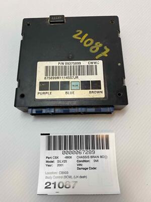 2001 CHEVY SILVERADO 2500 Body Control Module (BCM) (LH dash) 09375899 ...