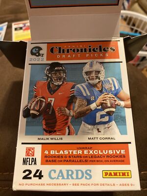 Empty 2022 Panini Chronicles Draft Picks Blaster Box Empty Packs Box ...