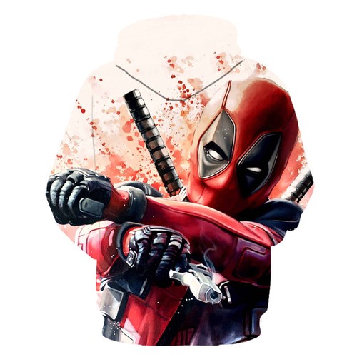 Marvel Deadpool Hoodie 3D Printed Sweatshirt Pullover Cosplay Coat ...