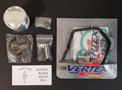Honda XL80 XR80 CRF80 piston kit BIG BORE 52.00mm (95cc) Cayden Cycle ...