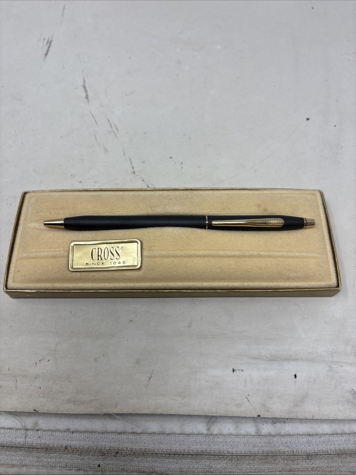 Vintage IBM Cross Writing Pen in Presentation Box - Black Satin Finish ...