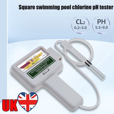 Chlorine Tester PH Meter 2-in-1 Water Chlorine Tester Spa Swimming ...