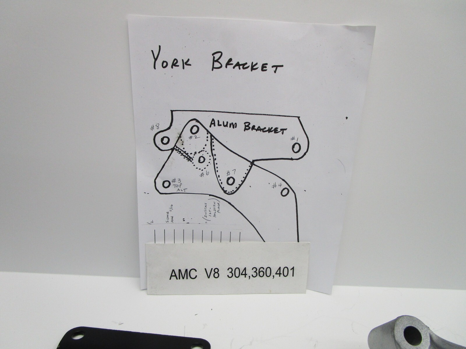 AMC York AC Alternator Brackets Grand Wagoneer V8 304 360 401 Jeep for ...